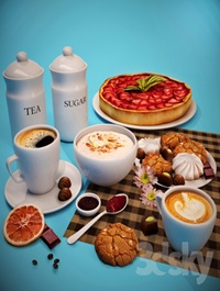 Decorative set of kitchen number 2 : Down3Dmodels